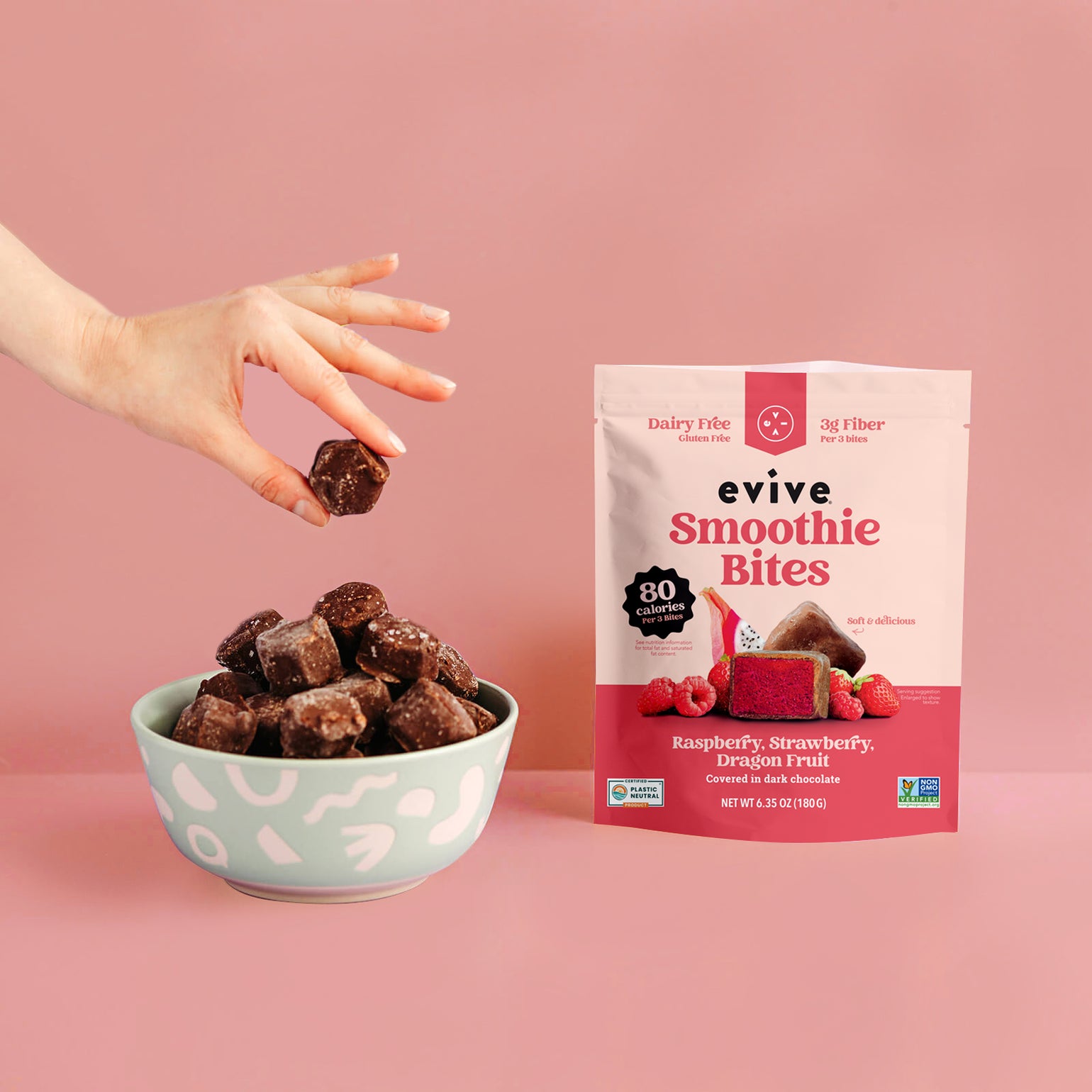 Smoothie Bites Raspberry, Strawberry, Dragon Fruit – Evive USA