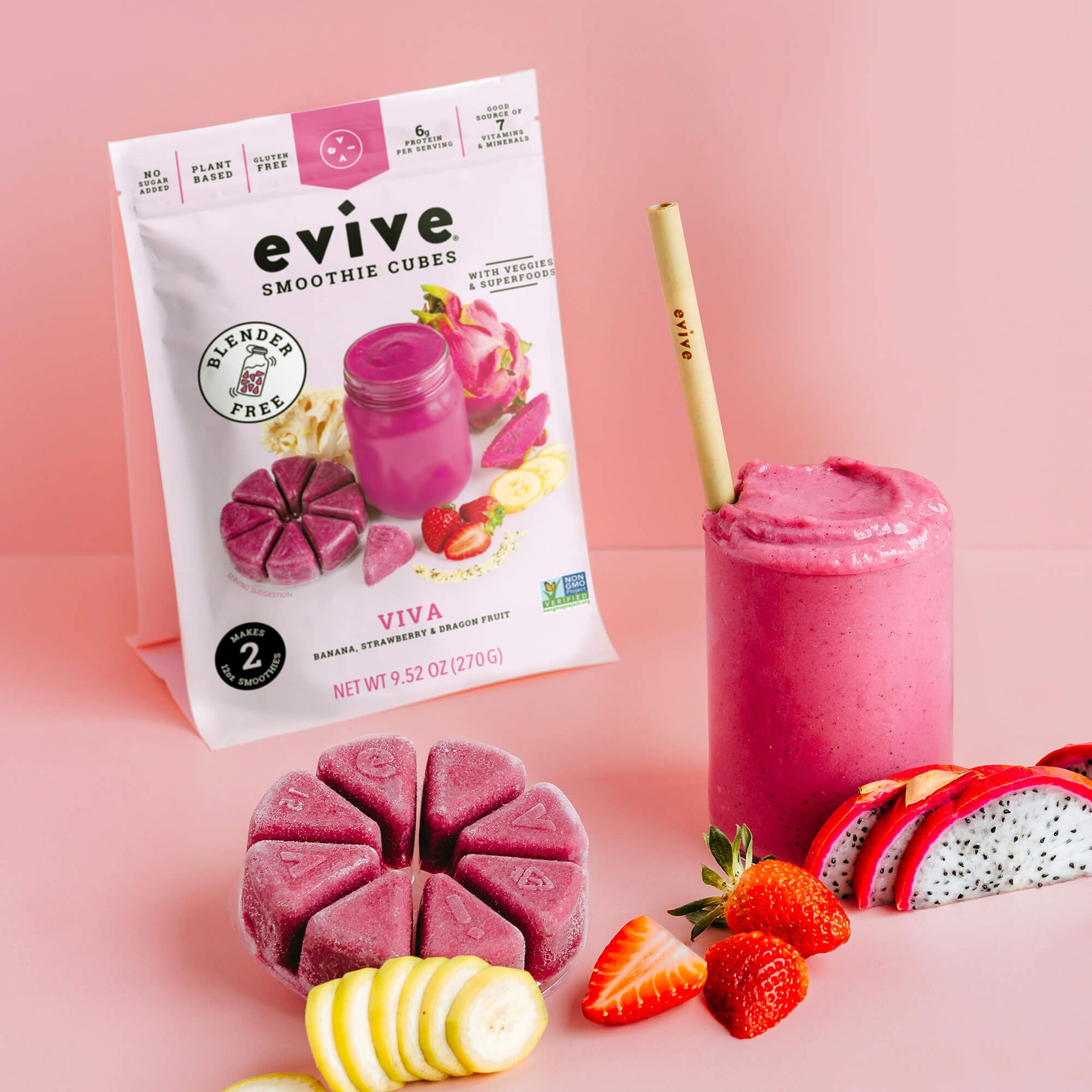 Evive Smoothie Cubes - How it works - Prepare Your Perfect Smoothie – Evive USA